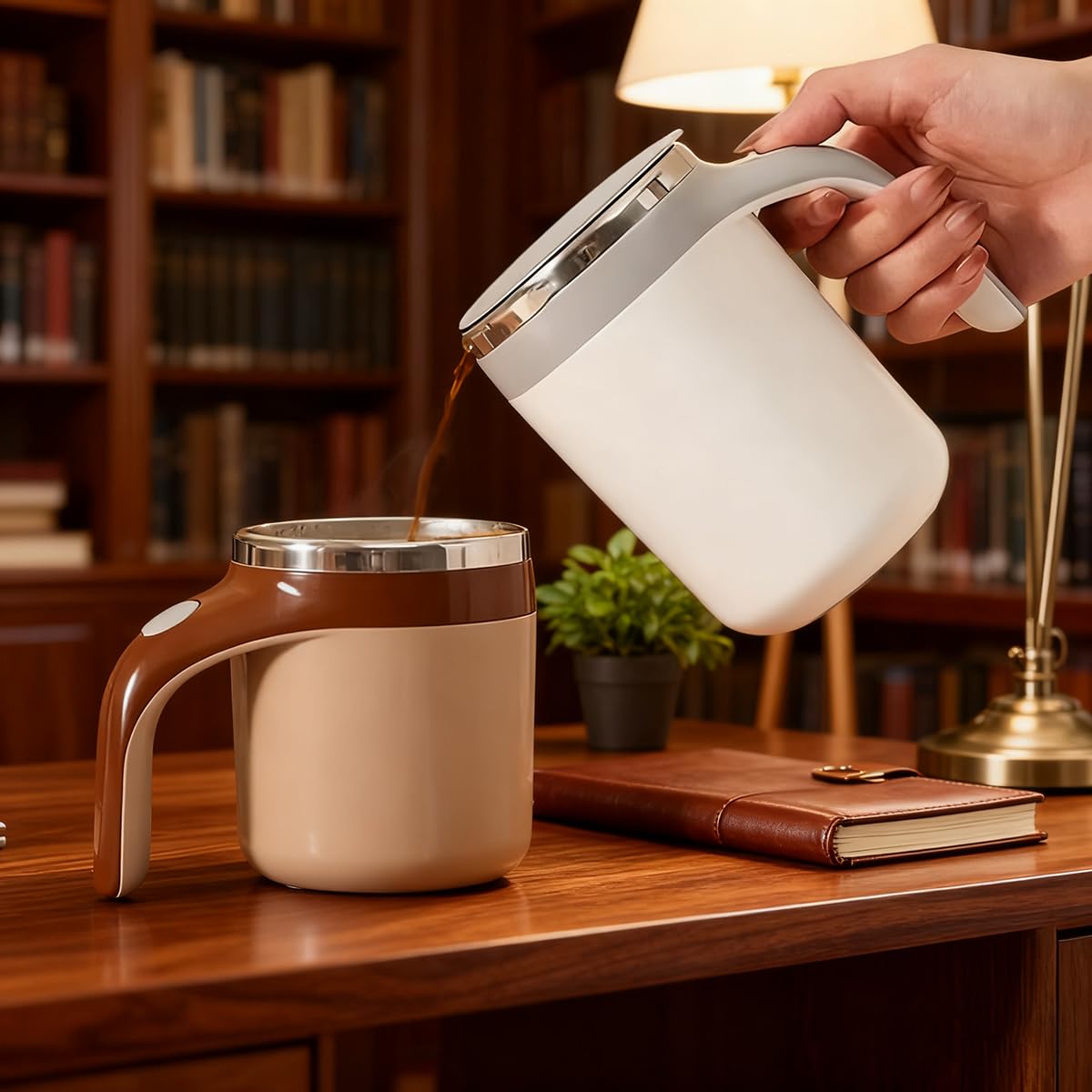 Automatic Mixing Cup,Large Capacity Lazy Magnetic Rotary Cup,Battery T ...